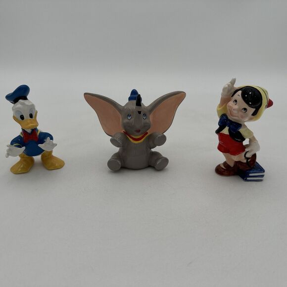 Disney | Toys | 3 Disney Figurines Ceramic Donald Pinocchio Dumbo Vtg ...